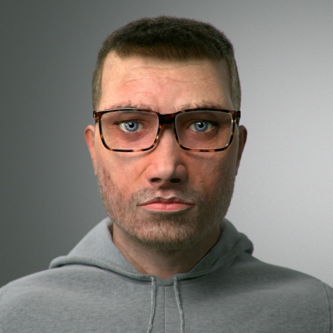 3D model Realistic Human Face Model VR / AR / low-poly | CGTrader