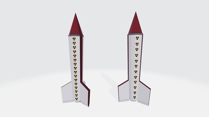 Low poly Nuke Missile for world free VR / AR / low-poly 3D model | CGTrader