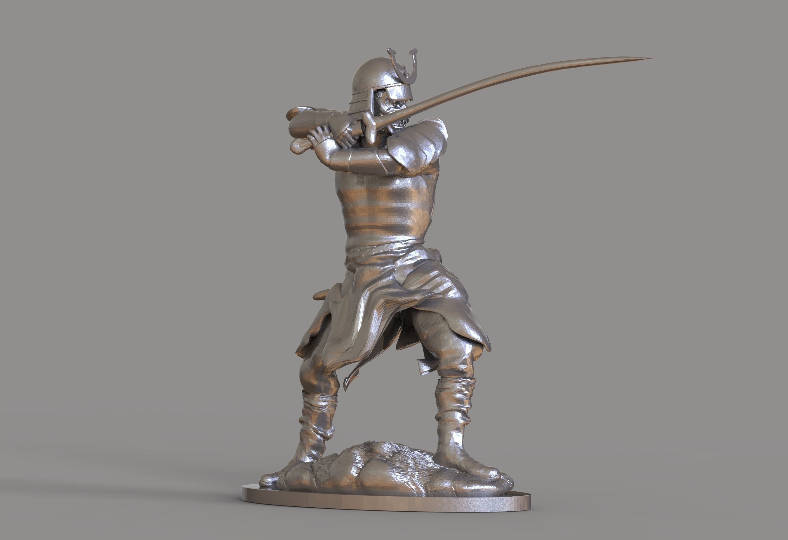 Samurai Statue 3D model 3D printable | CGTrader