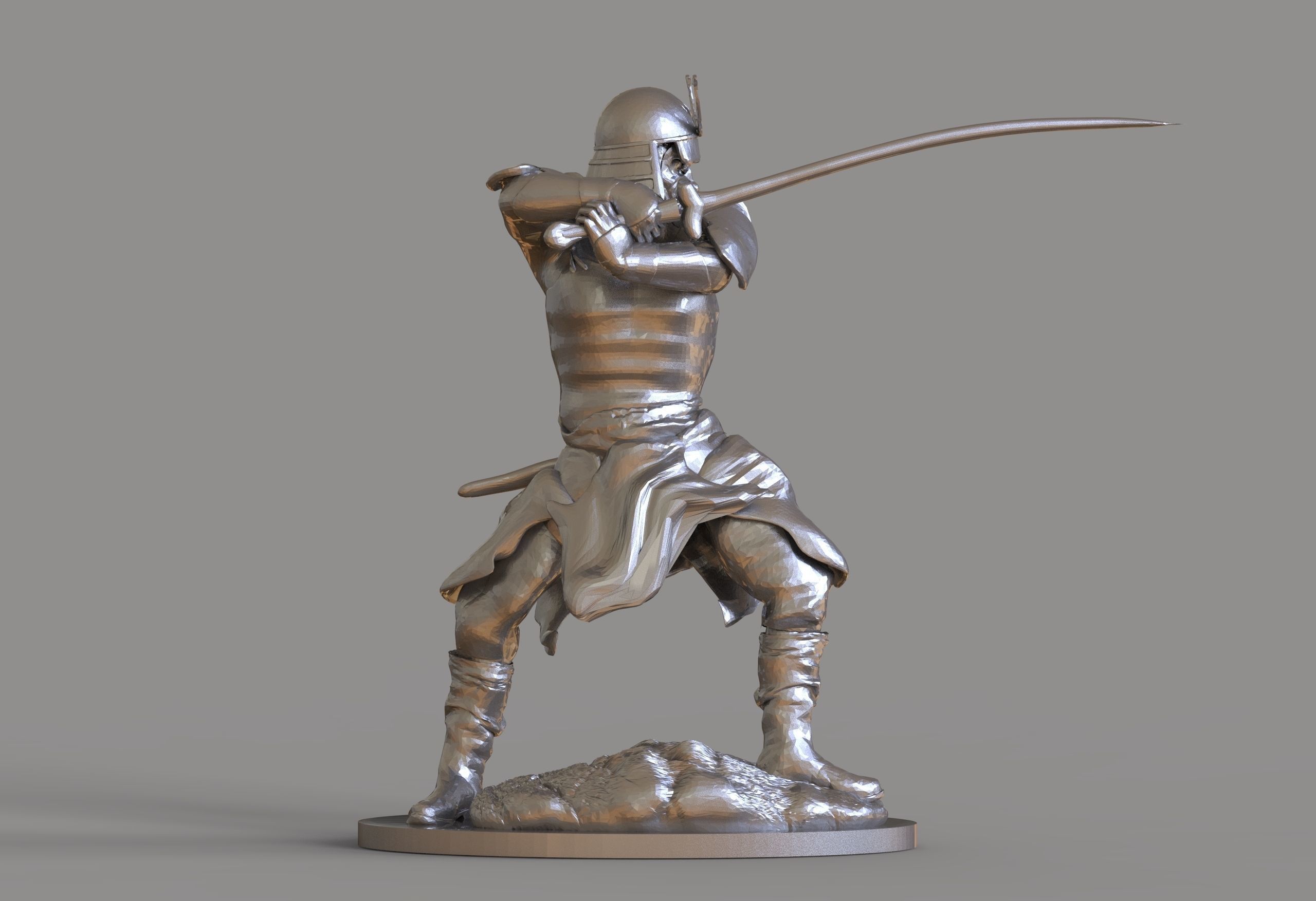 Samurai Statue 3D model 3D printable | CGTrader