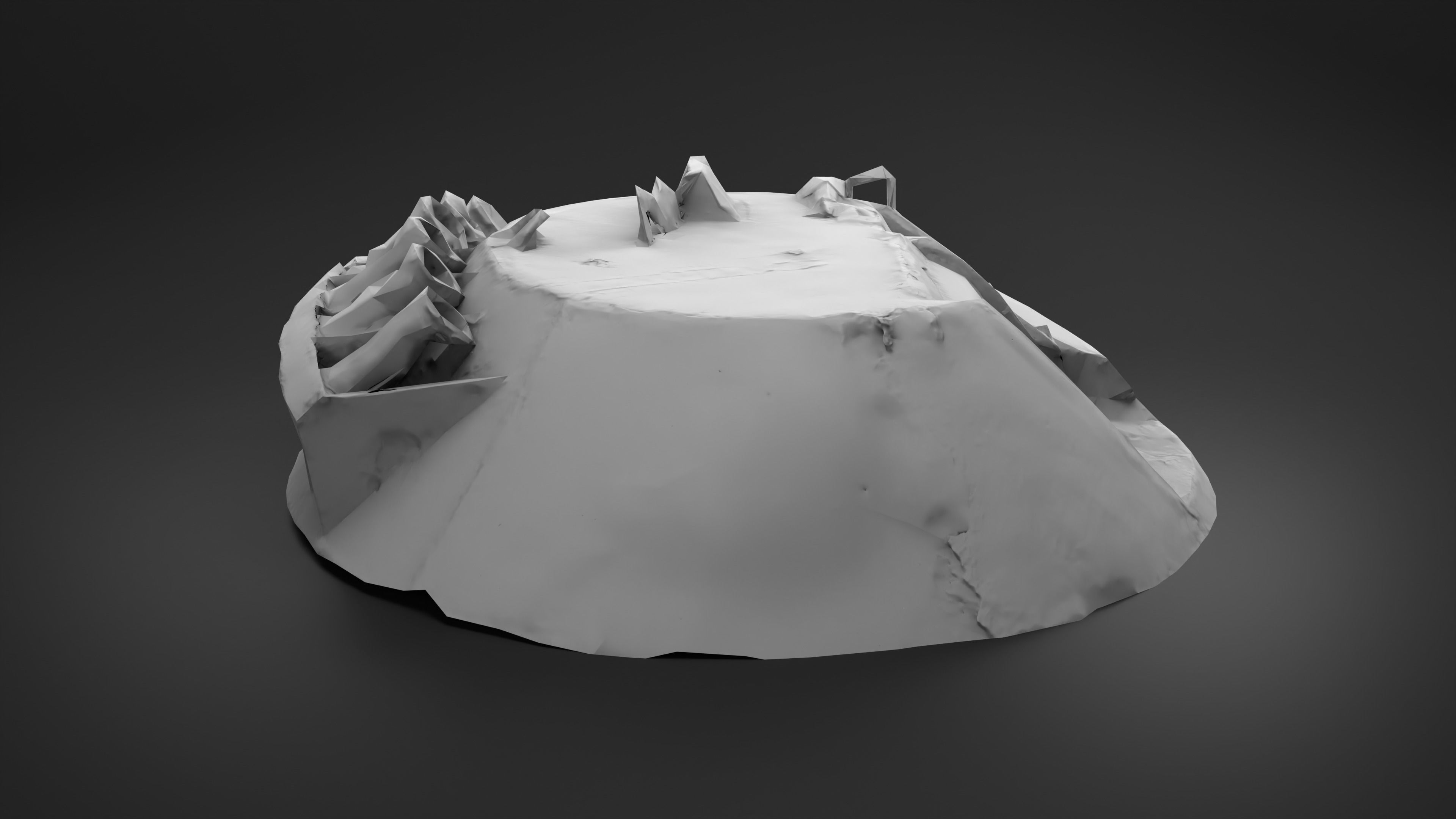 3D model Destroyed Combat Module BTR-80 turret Photoscan Game Ready VR ...