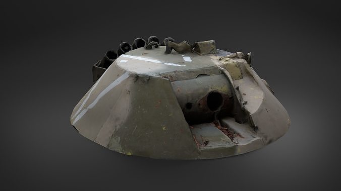 3D model Destroyed Combat Module BTR-80 turret Photoscan Game Ready VR ...