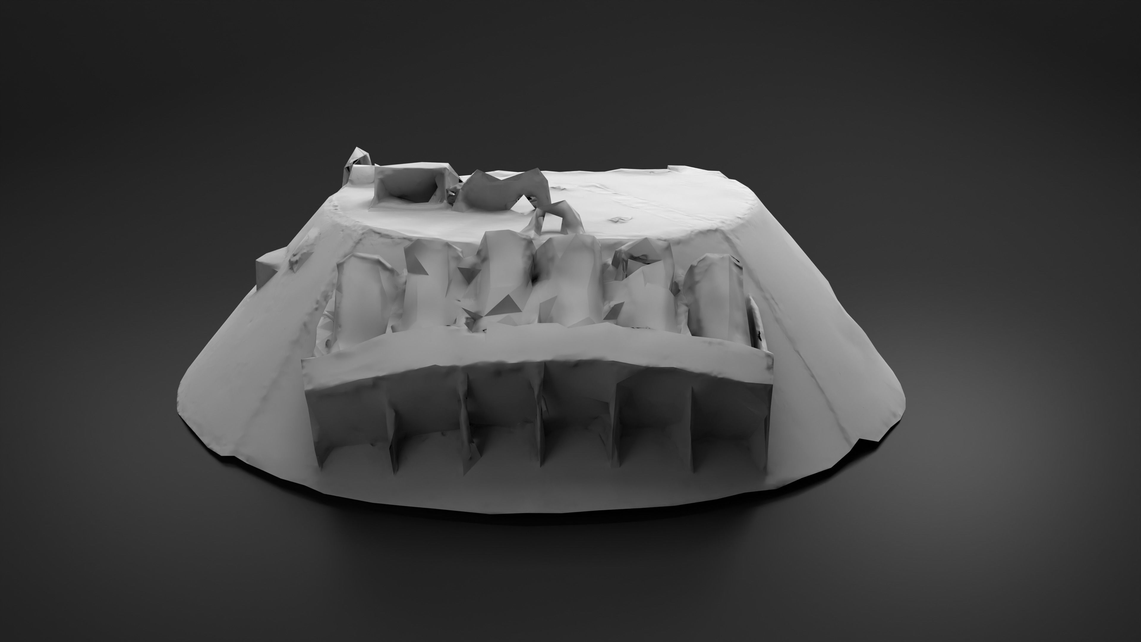 3D model Destroyed Combat Module BTR-80 turret Photoscan Game Ready VR ...