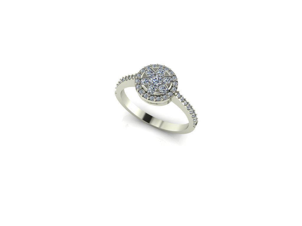 diamond illusion ring 3D model 3D printable | CGTrader