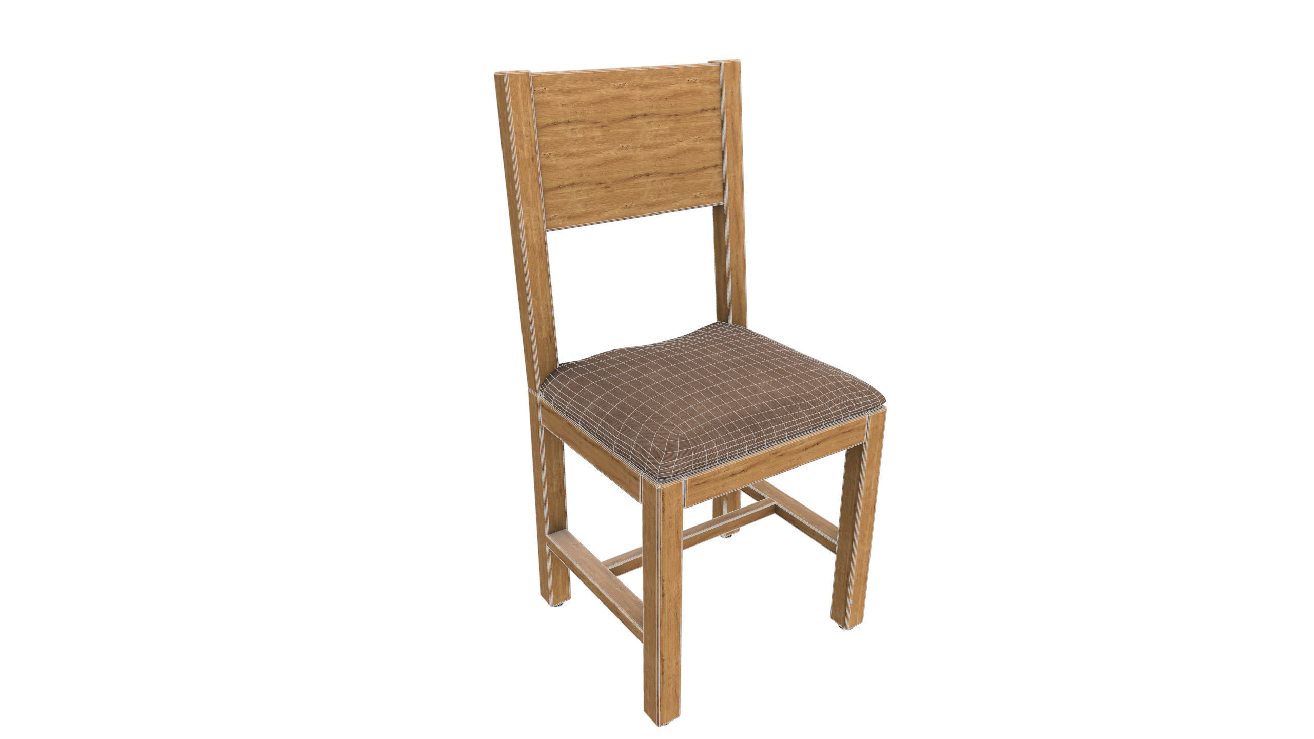 3D model Single Wooden Chair 3D Model VR VR / AR / low-poly | CGTrader