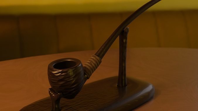 3D model Carved Hobbit Smoking Pipe VR / AR / low-poly | CGTrader