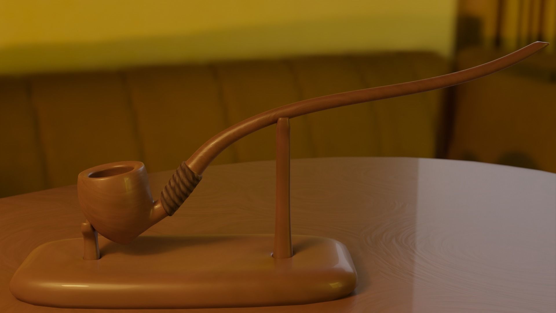 3D model Traditional Hobbit Smoking Pipe VR / AR / low-poly | CGTrader