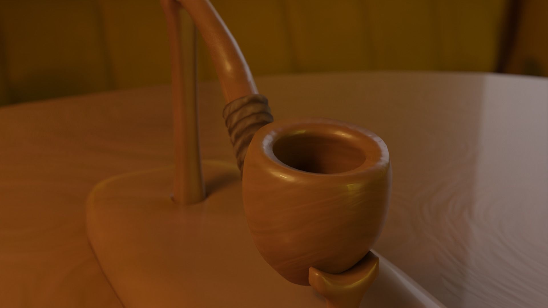 3D model Traditional Hobbit Smoking Pipe VR / AR / low-poly | CGTrader