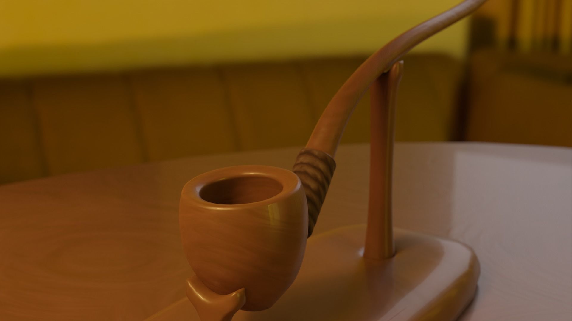 3D model Traditional Hobbit Smoking Pipe VR / AR / low-poly | CGTrader
