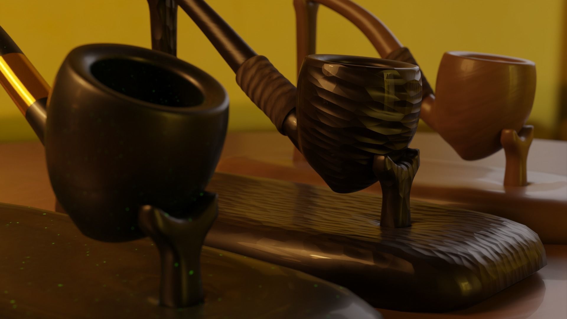 3D model Hobbit Smoking Pipe Collection VR / AR / low-poly | CGTrader