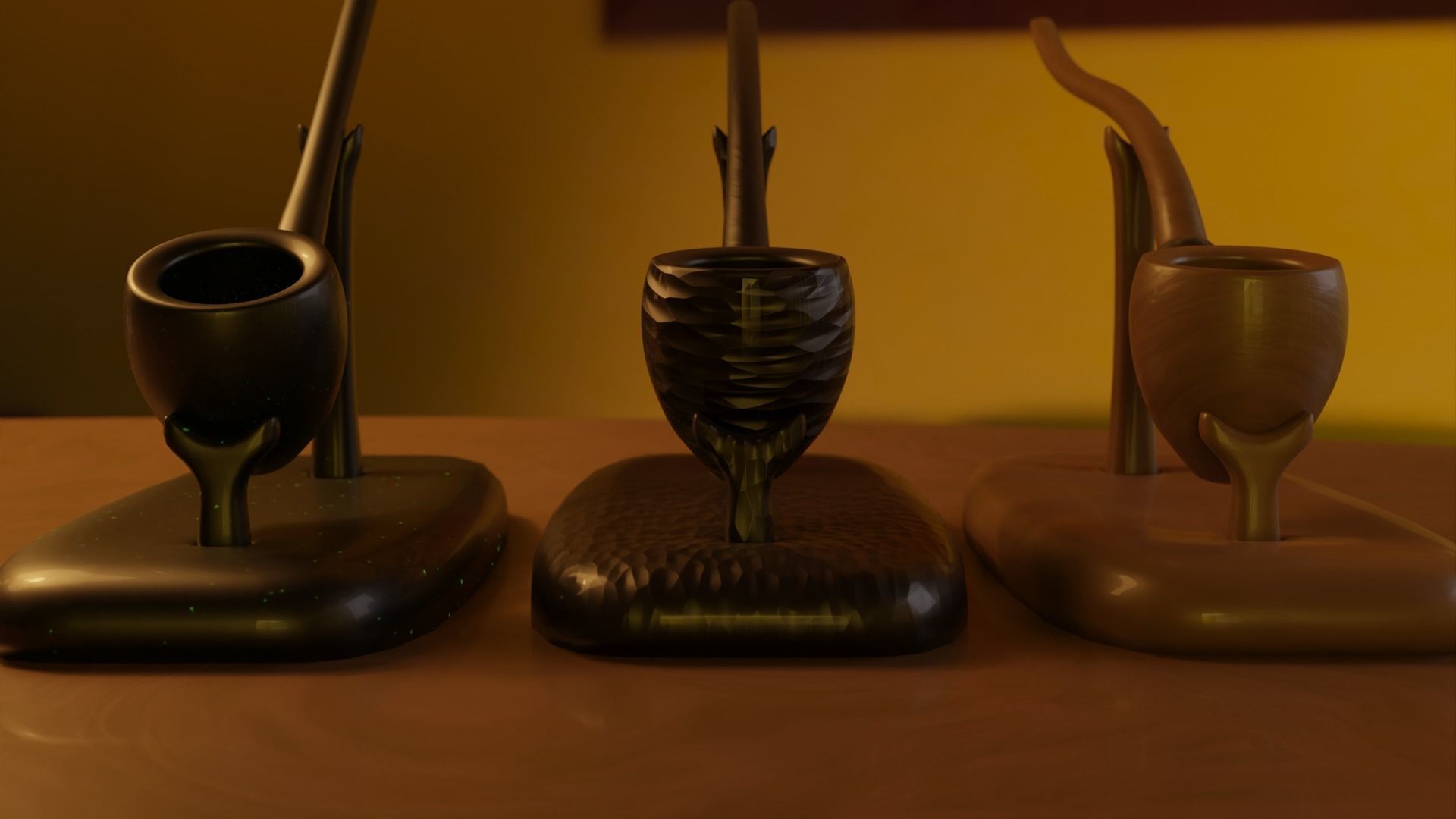 3D model Hobbit Smoking Pipe Collection VR / AR / low-poly | CGTrader