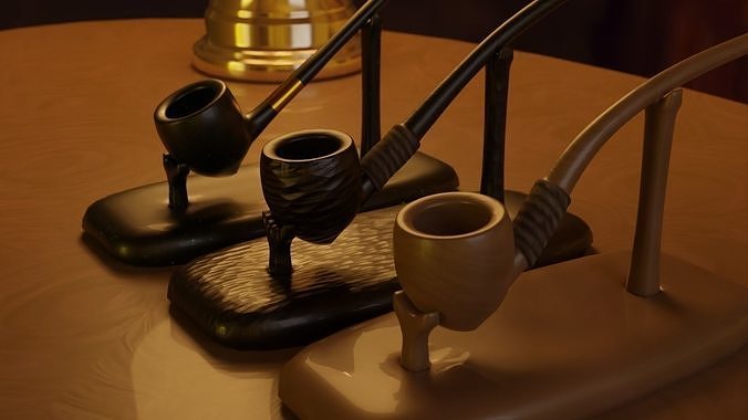 3D model Hobbit Smoking Pipe Collection VR / AR / low-poly | CGTrader
