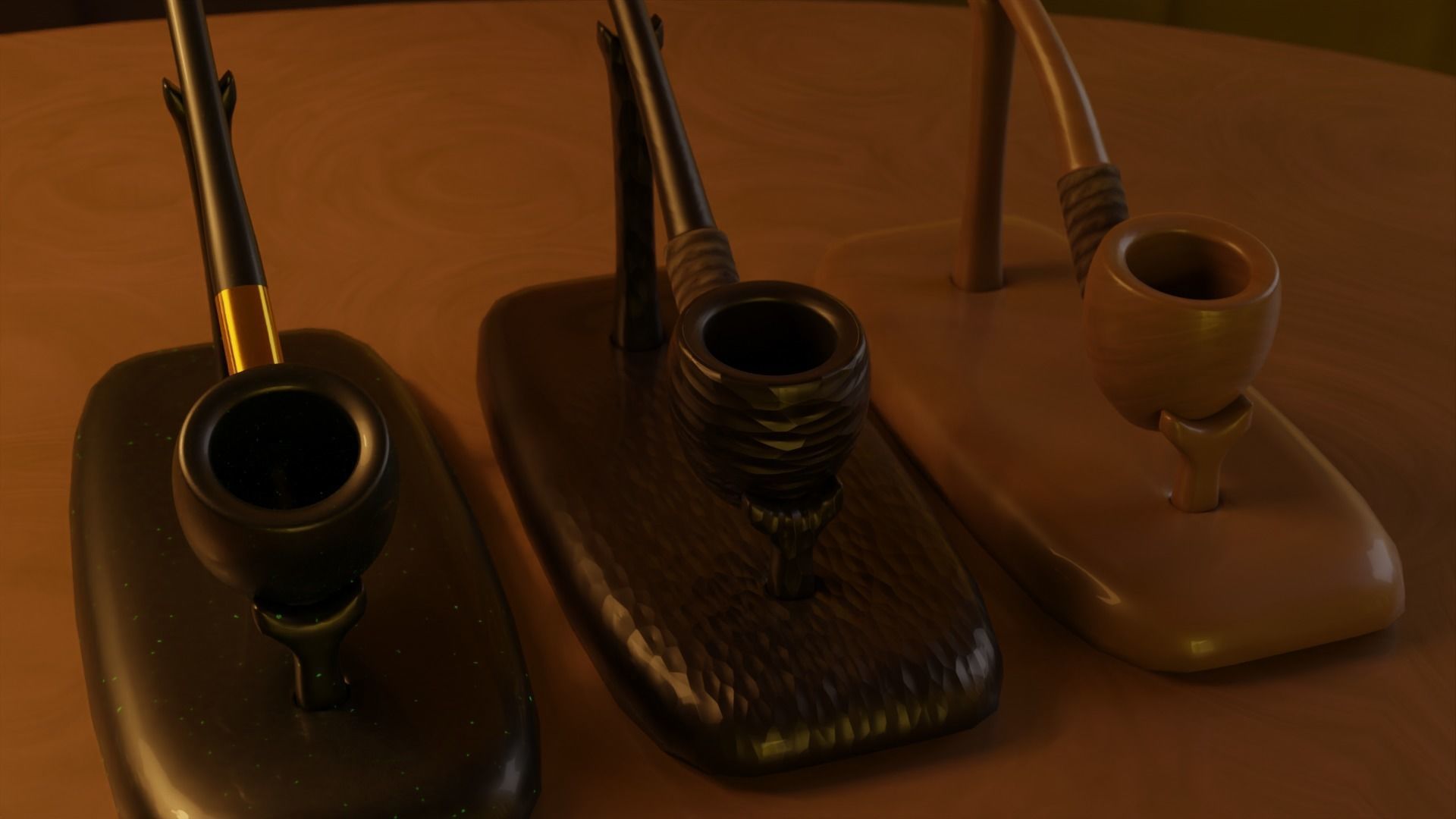 3D model Hobbit Smoking Pipe Collection VR / AR / low-poly | CGTrader