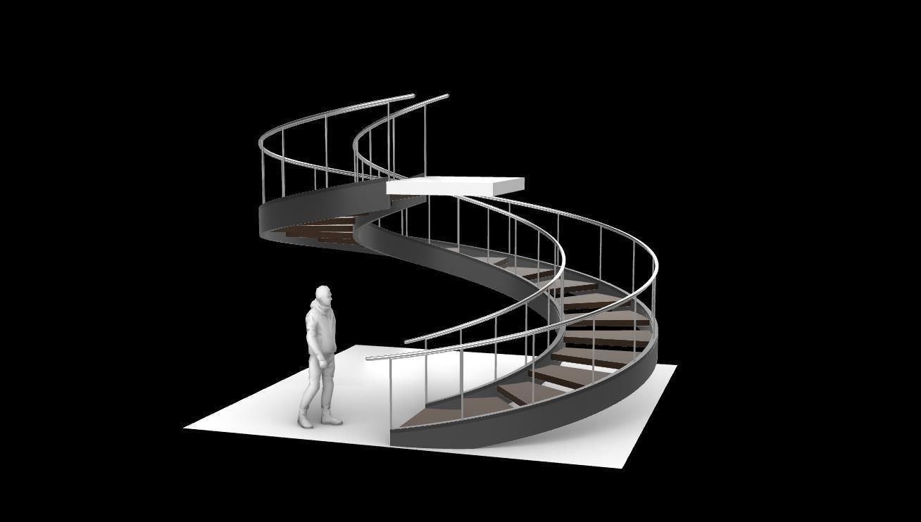 Spiral Staircase v3 Architectural Stairs 360 3D model | CGTrader