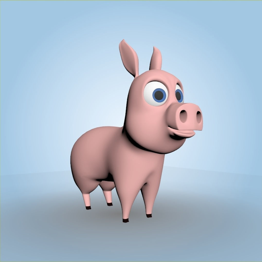 Cartoon Pig 3D model | CGTrader