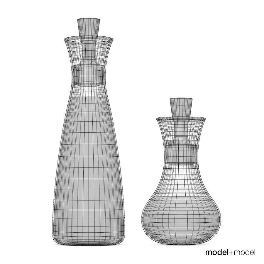 Oil and vinegar carafe free 3D model | CGTrader