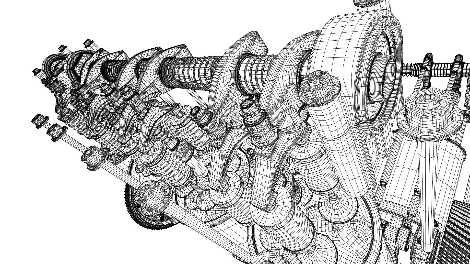 V8 Engine Working Animated 3D model animated rigged | CGTrader