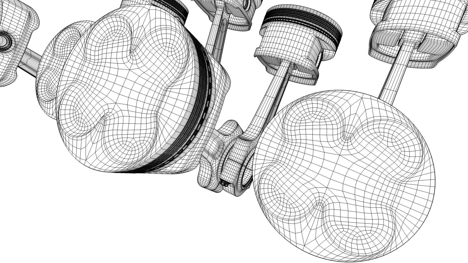 V8 Engine Working Animated 3D model animated rigged | CGTrader