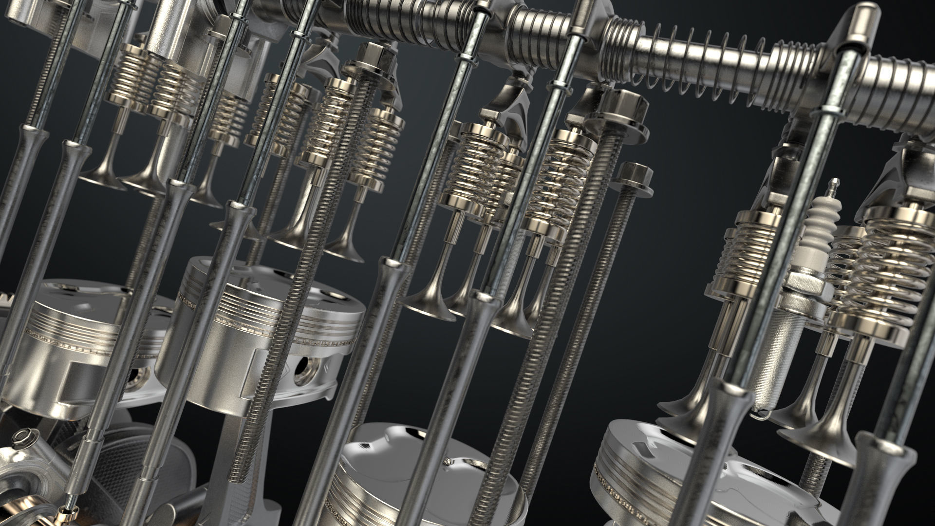 V8 Engine Working Animated 3D model animated rigged | CGTrader