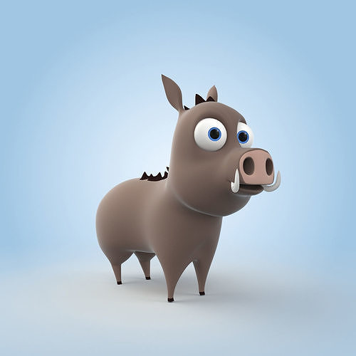 Cartoon Boar 3D model | CGTrader