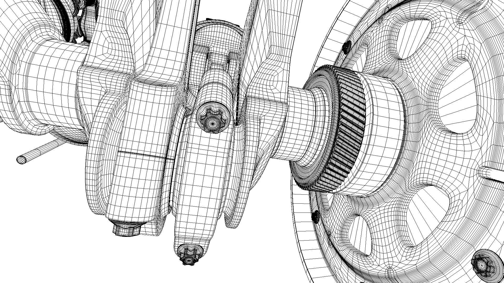 W8 Engine Working Animated 3D model animated rigged | CGTrader