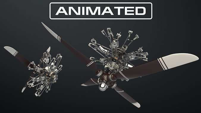 Aircraft Engine 3D model animated rigged | CGTrader