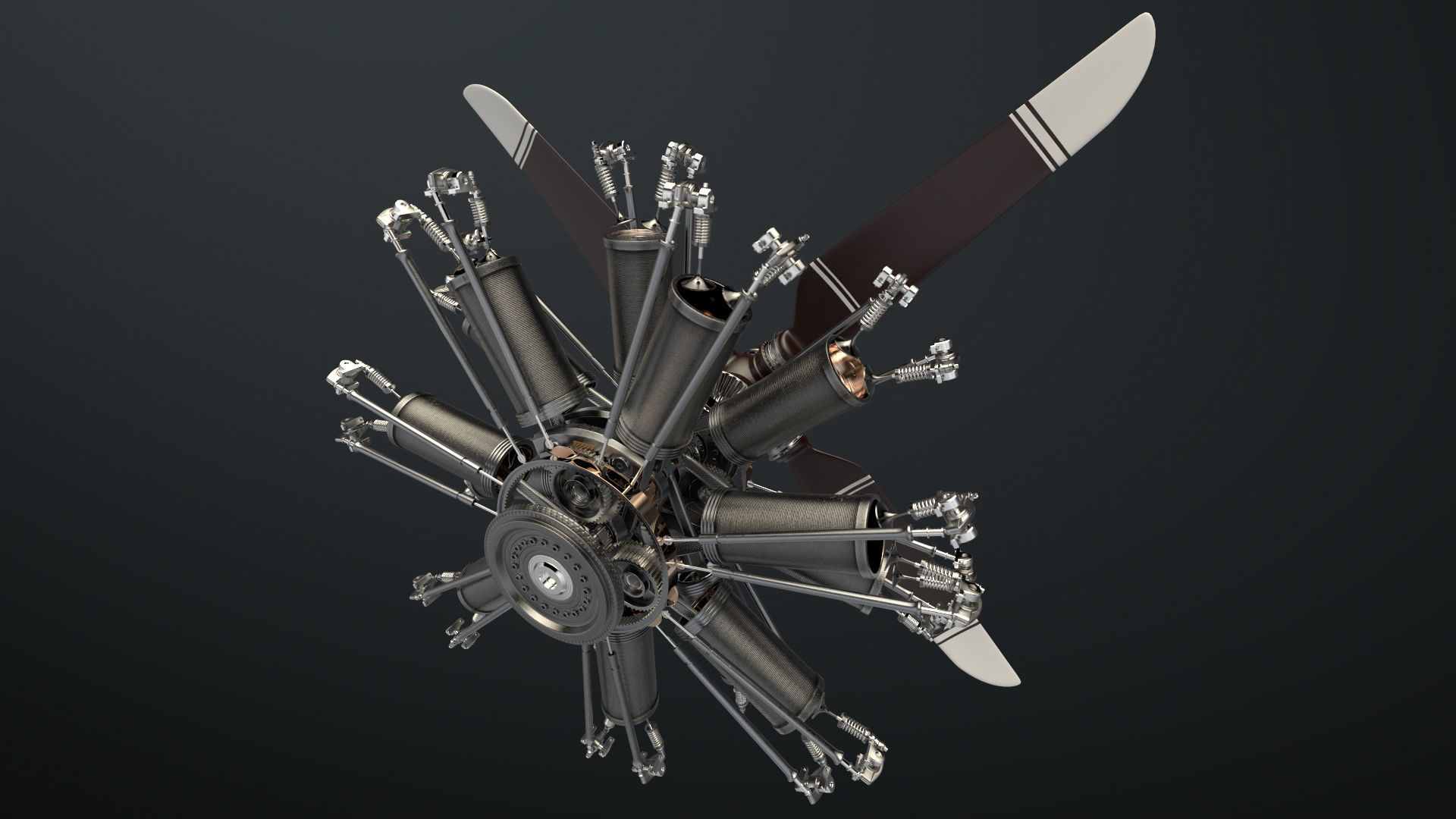 Aircraft Engine 3D model animated rigged | CGTrader