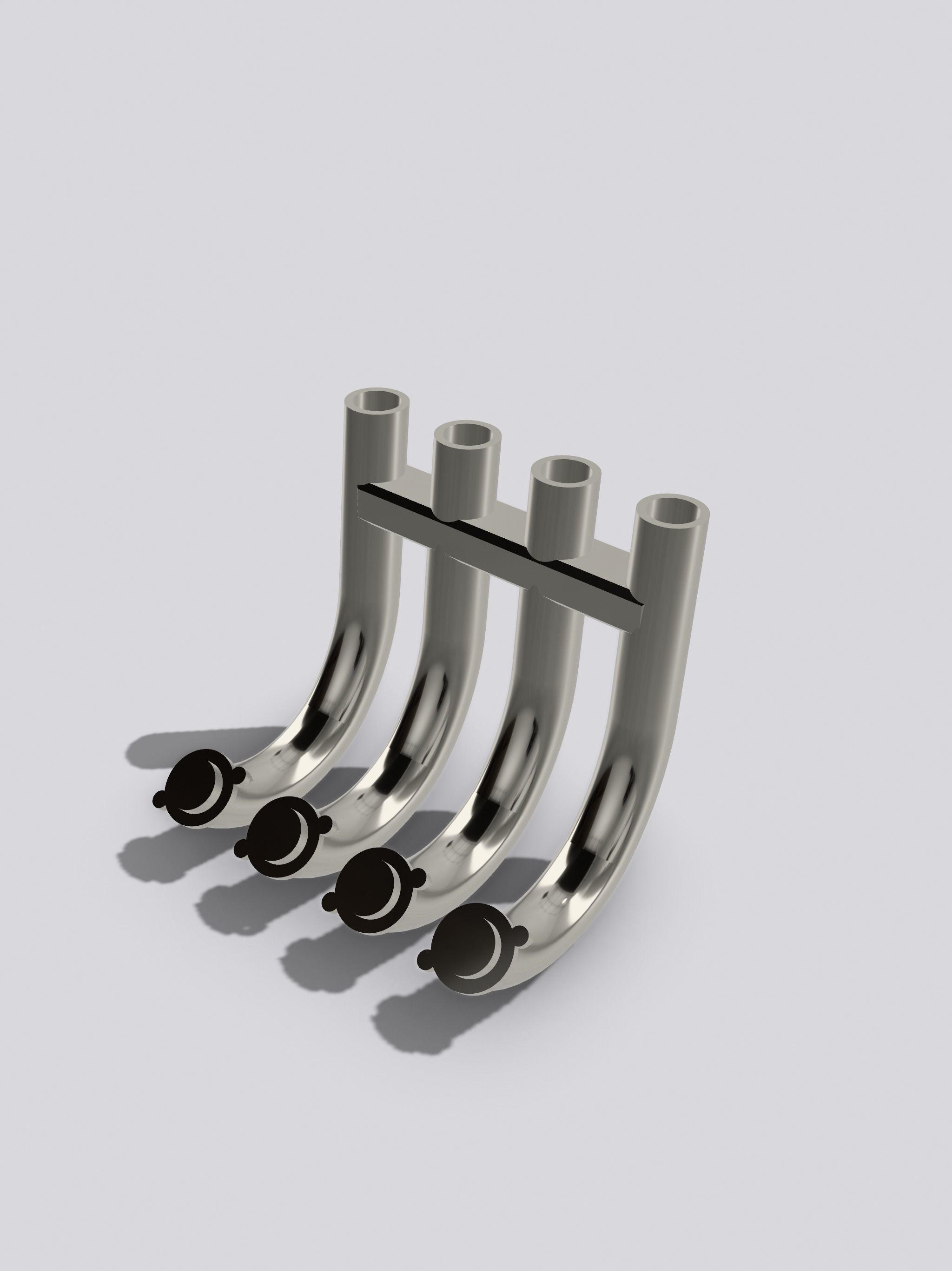 Hemi Retro Zoomies Headers upright sweep 3D model 3D printable | CGTrader