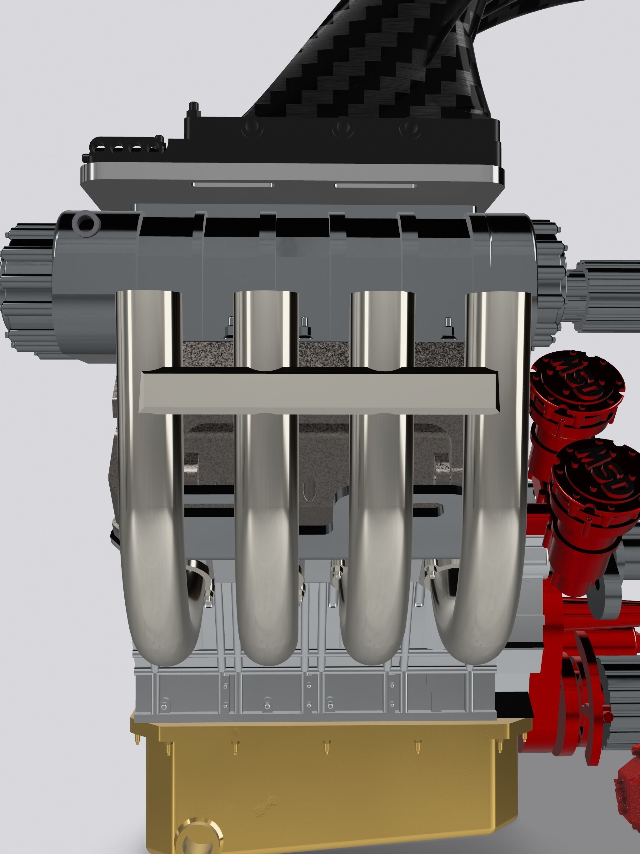 Hemi Retro Zoomies Headers upright sweep 3D model 3D printable | CGTrader