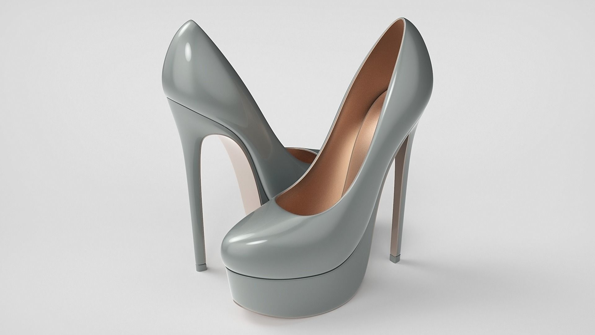Super High Platform Stiletto Heels Shoes 3D model | CGTrader