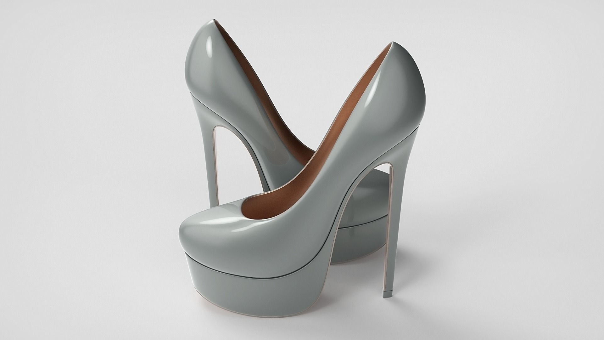 Super High Platform Stiletto Heels Shoes 3D model | CGTrader