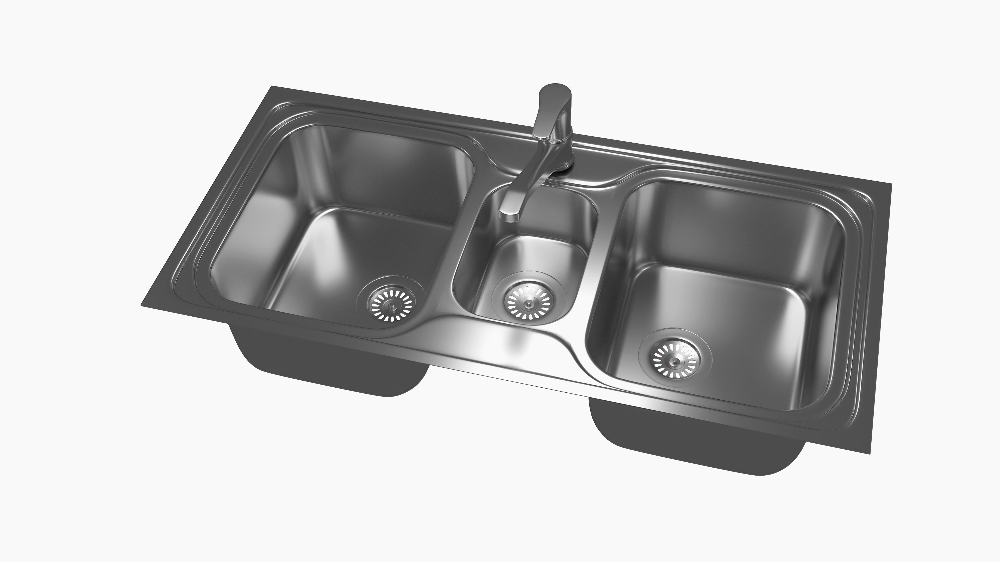 Triple sink 3D model | CGTrader