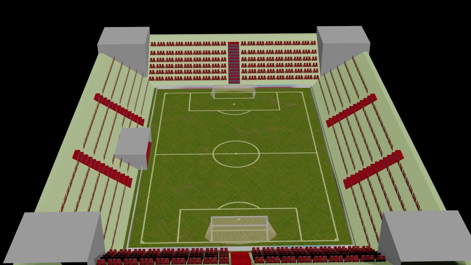 3D model Football Field VR / AR / low-poly | CGTrader