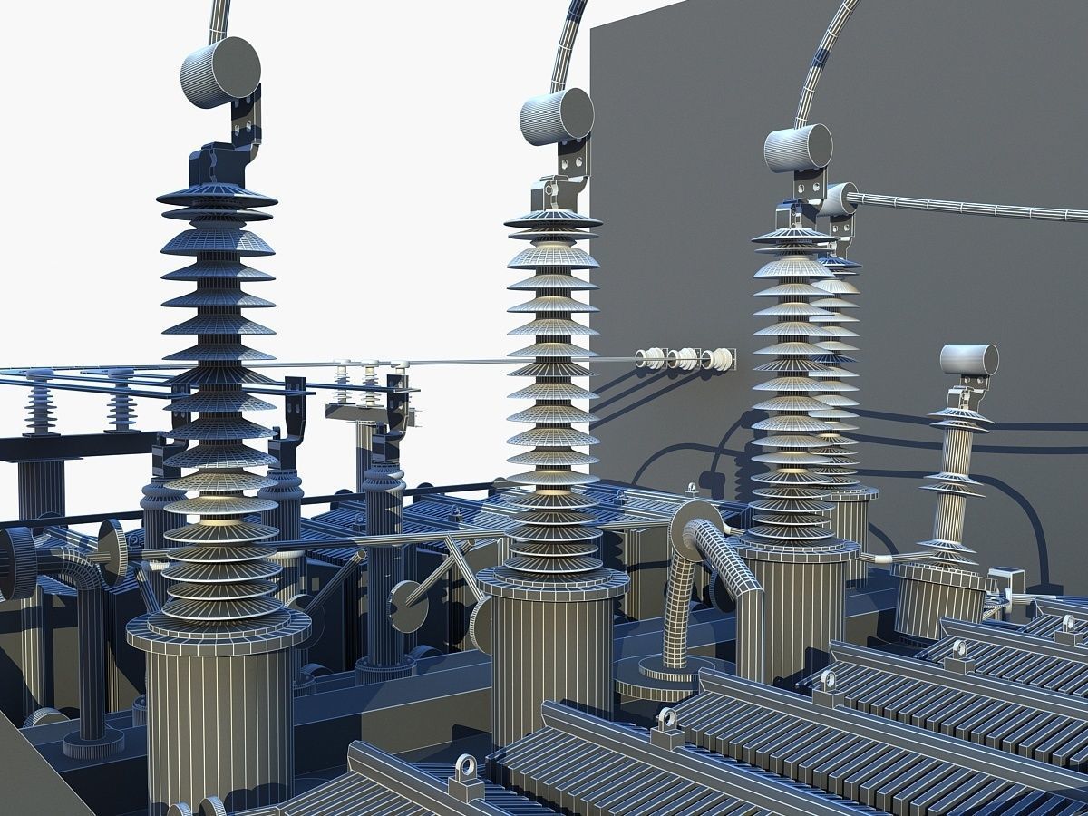 Transformer electrical with fence 3D model | CGTrader