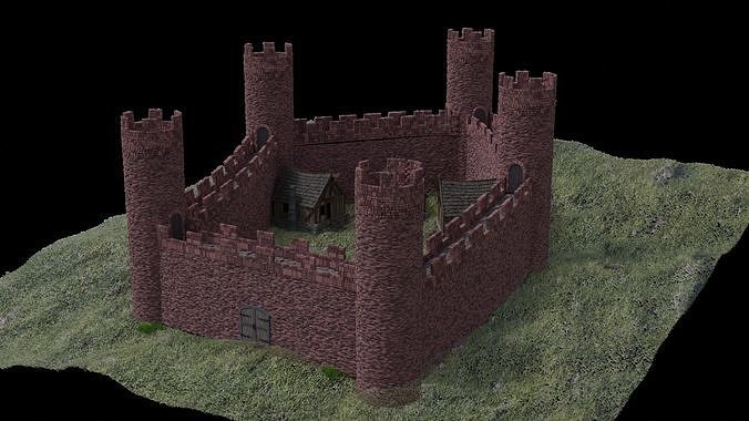 3D model Red Castle VR / AR / low-poly | CGTrader