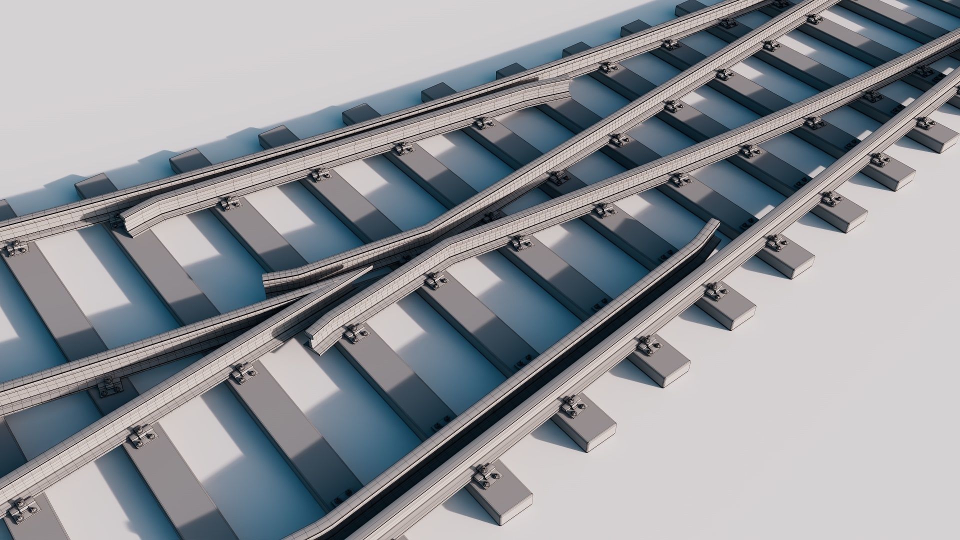3D model Railswitch 3D Model Railing VR / AR / low-poly | CGTrader