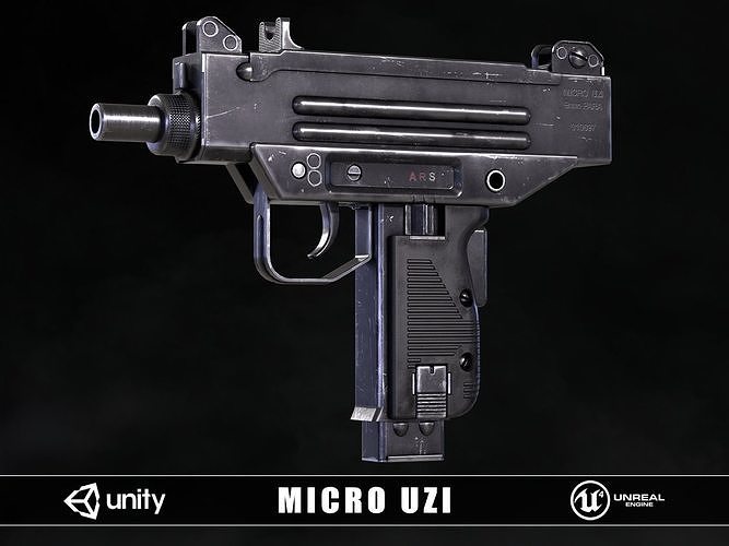3D model Micro Uzi VR / AR / low-poly | CGTrader