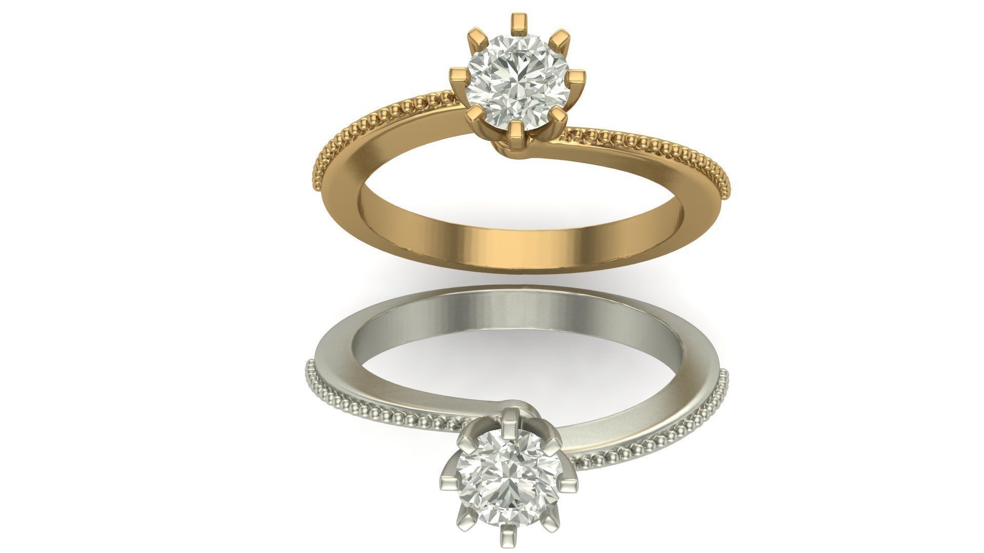 Solitaire Ring 3D model 3D printable | CGTrader