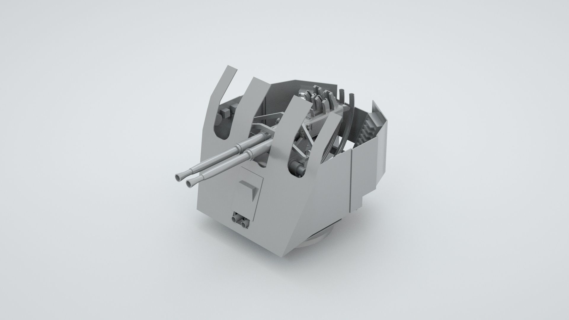 Bofors Twin 40mm 56 OQF Mark V Mark XI 3D model rigged | CGTrader