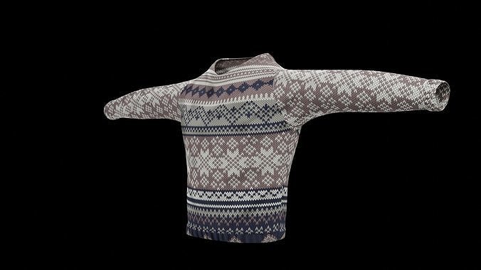 3D model sweater VR / AR / low-poly | CGTrader