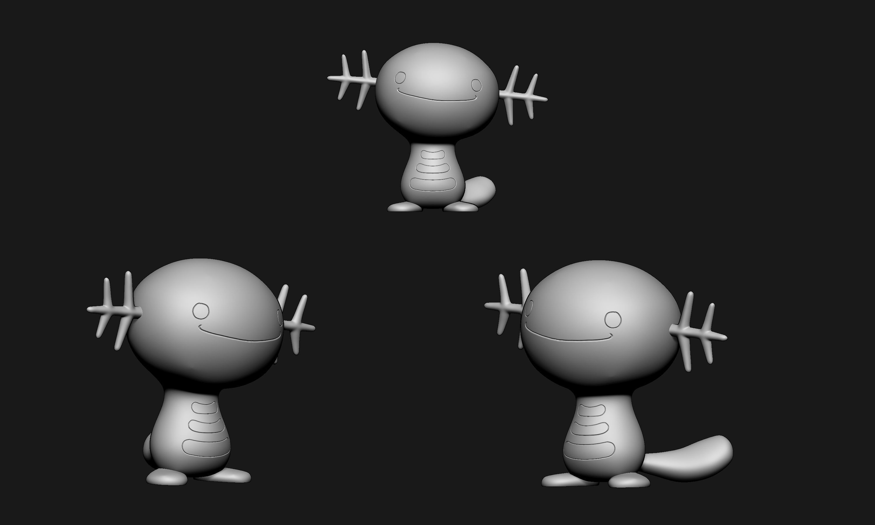 Pokemon - Wooper and Quagsire 3D model 3D printable | CGTrader