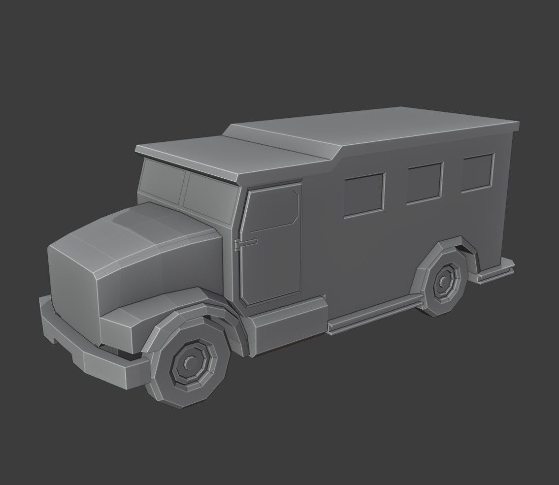 3D model Swat Van Low Poly VR / AR / low-poly | CGTrader