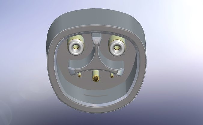 Tesla male connector with metalic contacts Full Size matching 3D model ...
