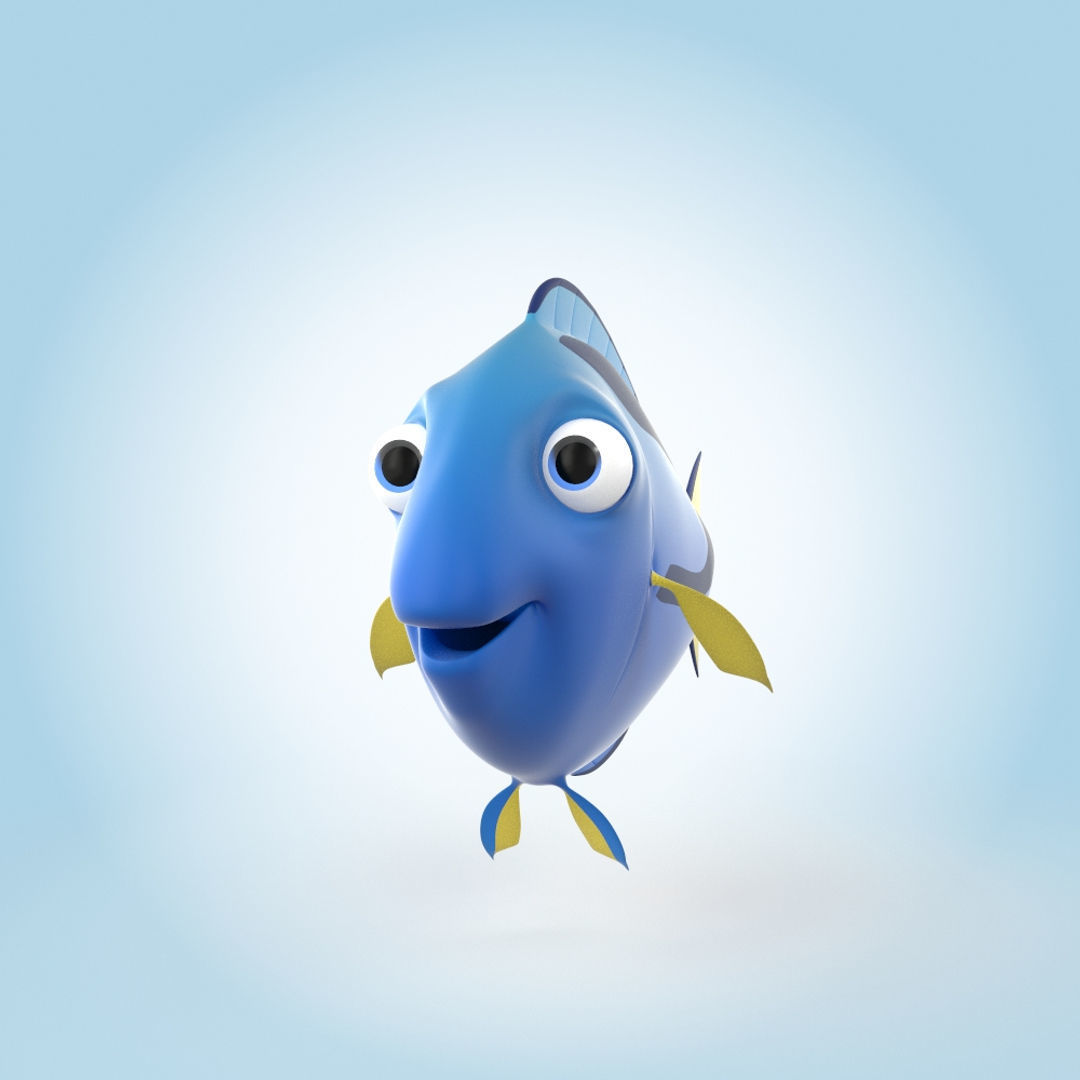 Surgeonfish finding nemo fish 3D model | CGTrader