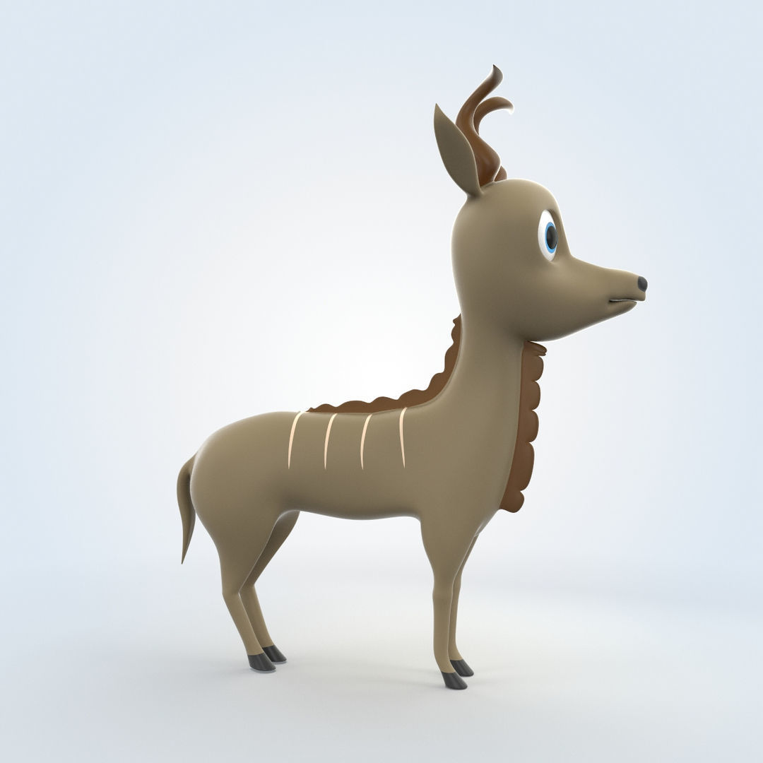 Cartoon Kudu 3D model | CGTrader