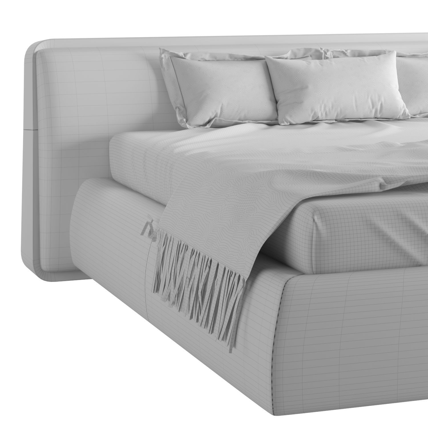 Giorgetti Frame Bed Low Headboard 3D model | CGTrader