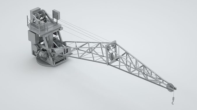 Naval Crane 3 - World War 2 Warship 3D model | CGTrader