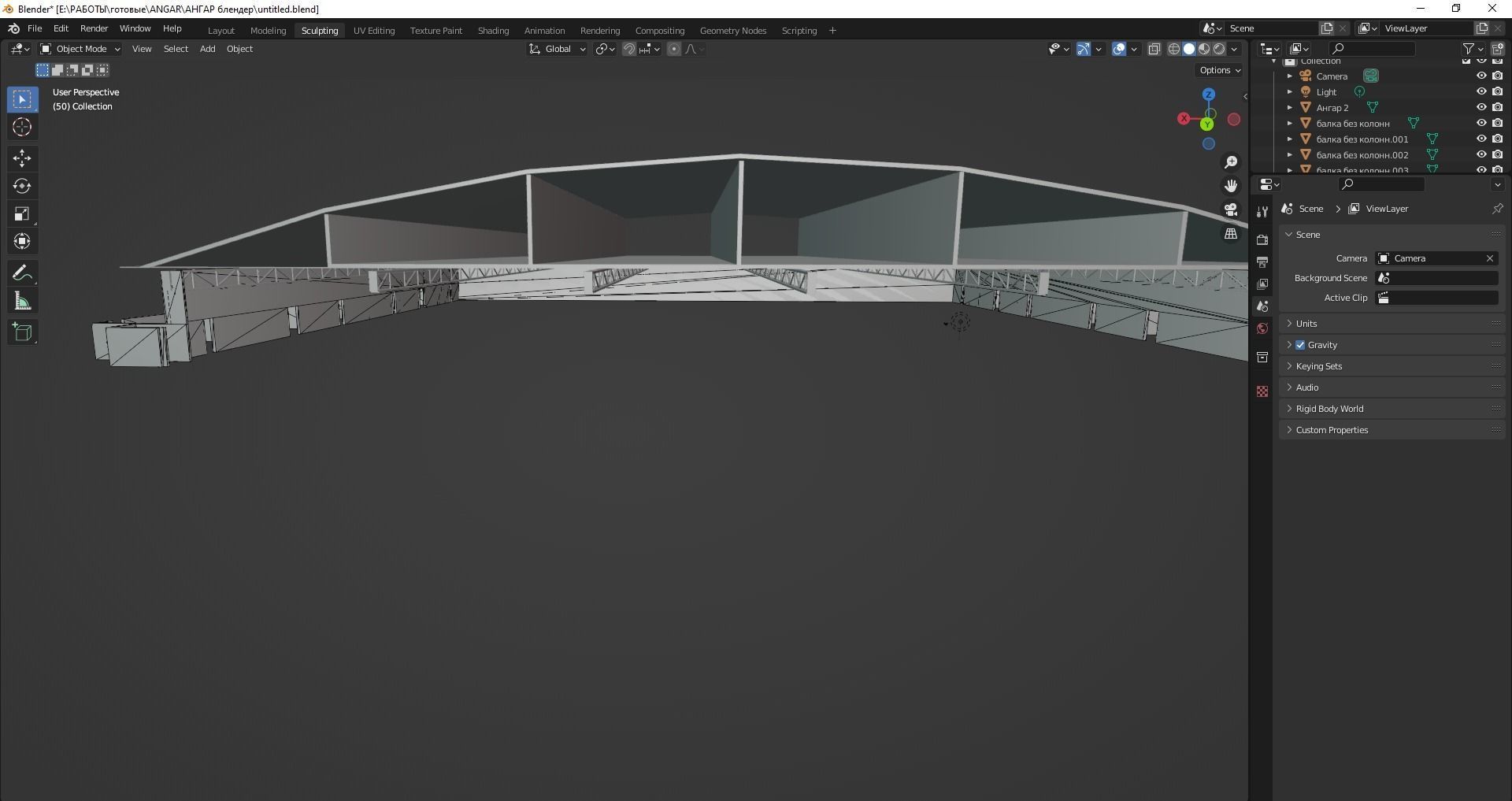 3D model Hangar 3D bridge VR / AR / low-poly | CGTrader