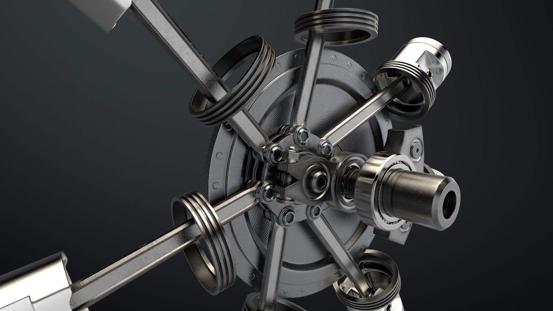 AirCraft Engine 3D model animated rigged | CGTrader
