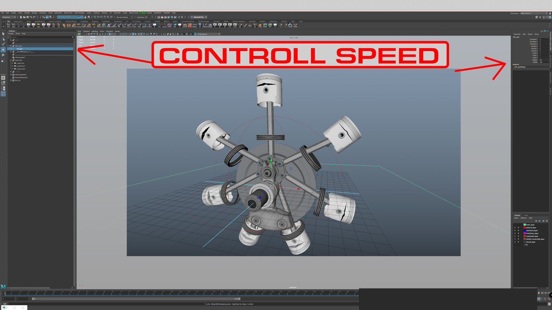 AirCraft Engine 3D model animated rigged | CGTrader